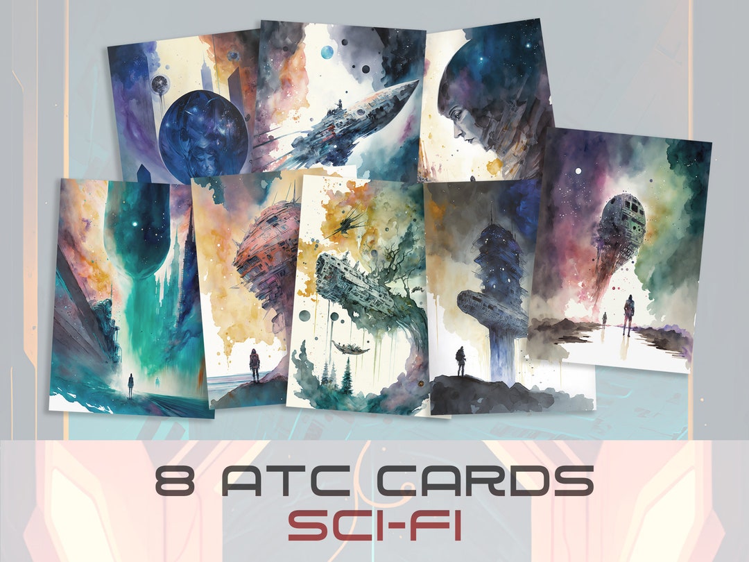 Cyberpunk Junk Journal Cards, Sci-fi Aceo Cards, Futuristic Atc Cards ...