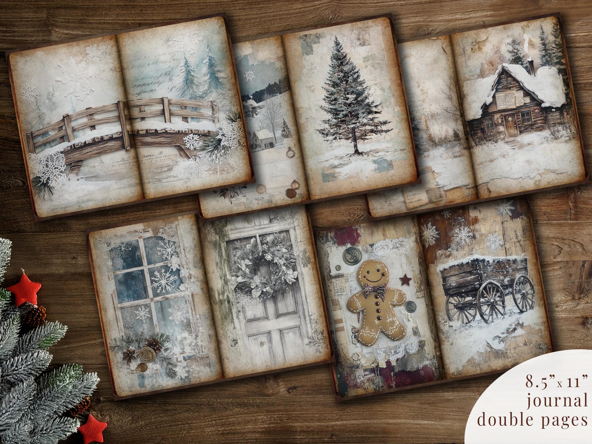 Frosty Winter Junk Journal Kit: Printable Ephemera, Cards (digital ...