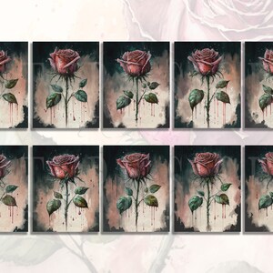 Gothic Grunge Roses Printable Pages Gothic Junk Journal Goth - Etsy