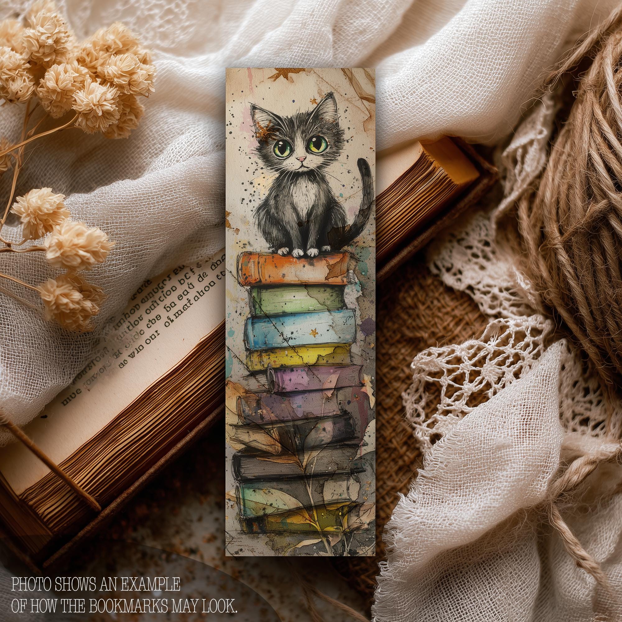 Cat Bookmarks Printable | Kitten Reading Gift (digital Download) - Etsy