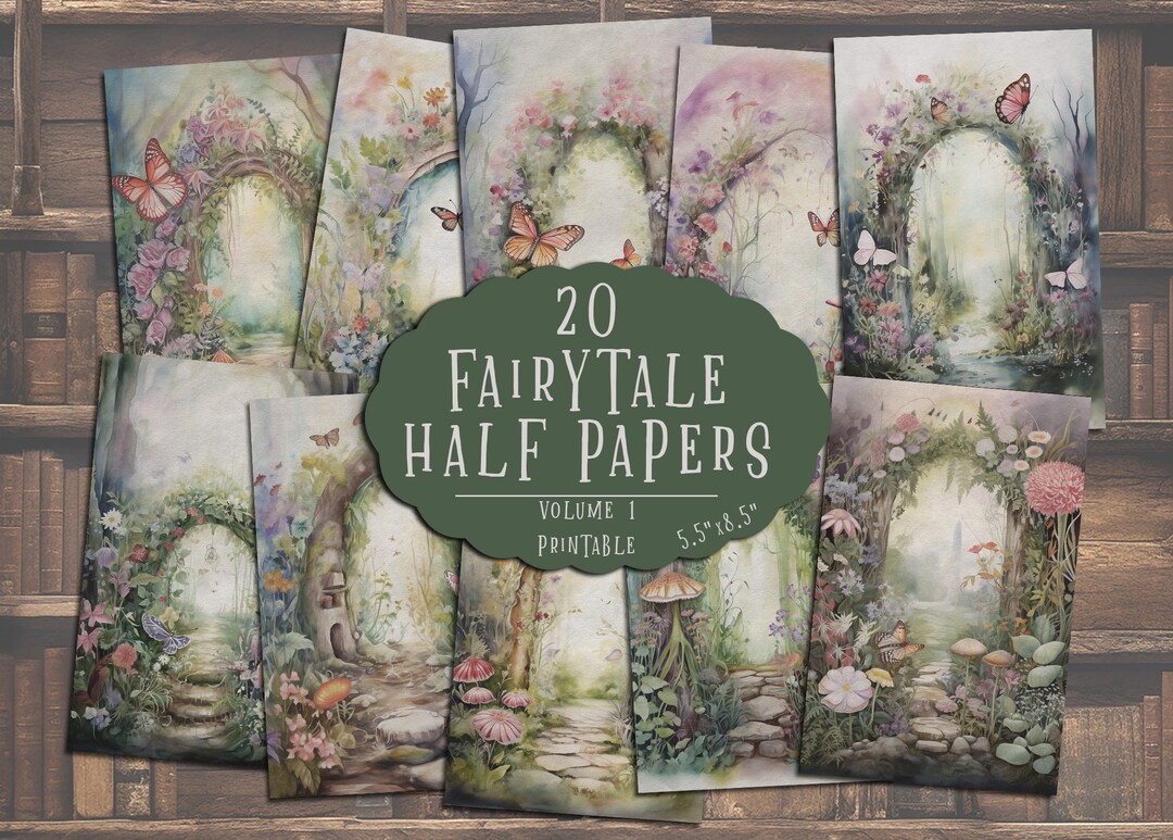 Fairytale Journal Half Papers, Magic Portals Half Pages, Fairy ...