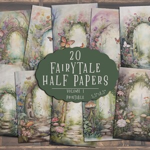 Fairytale Journal Half Papers, Magic Portals Half Pages, Fairy ...