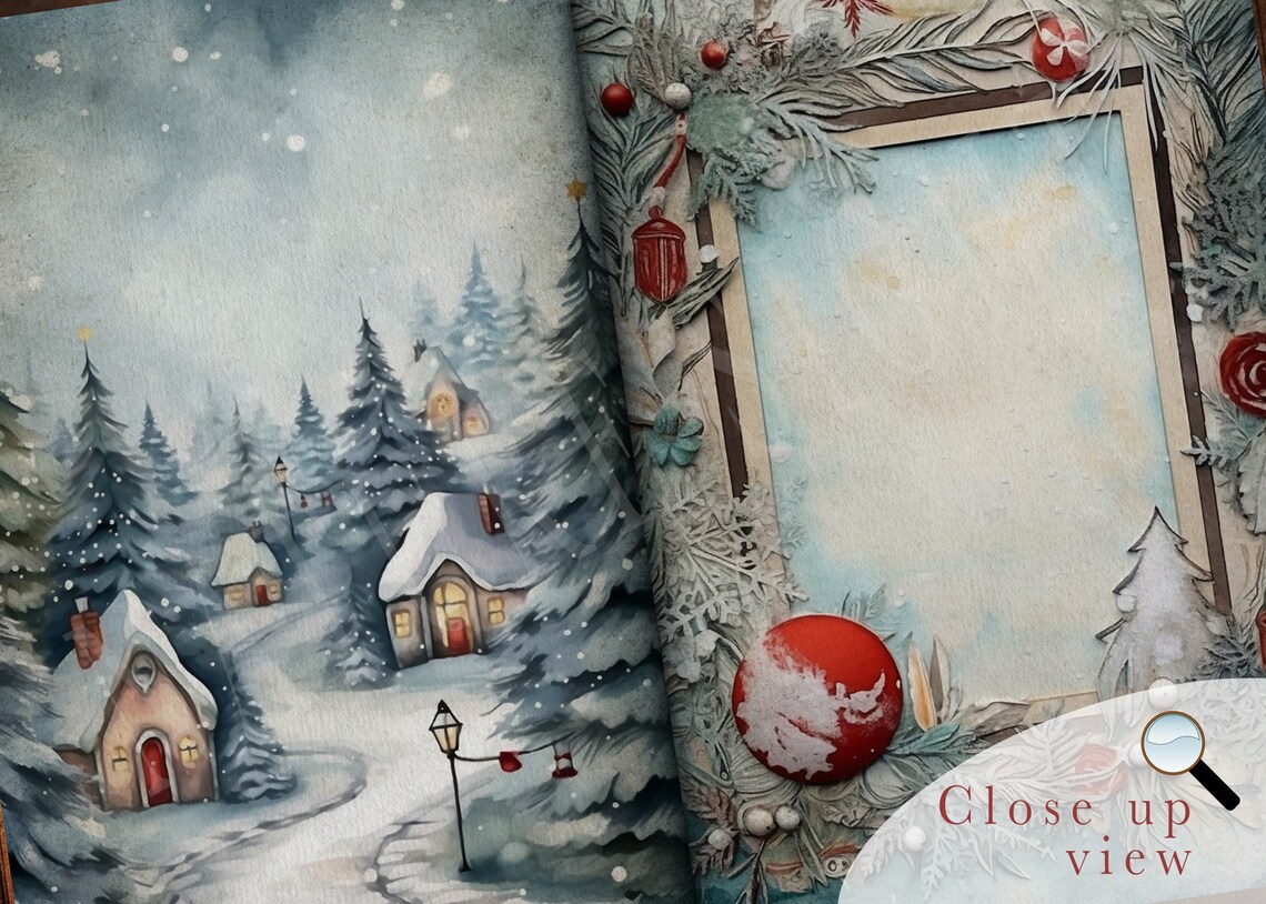 Christmas Scrapbook Papers – Festive Junk Journal and Holiday Ephemera ...