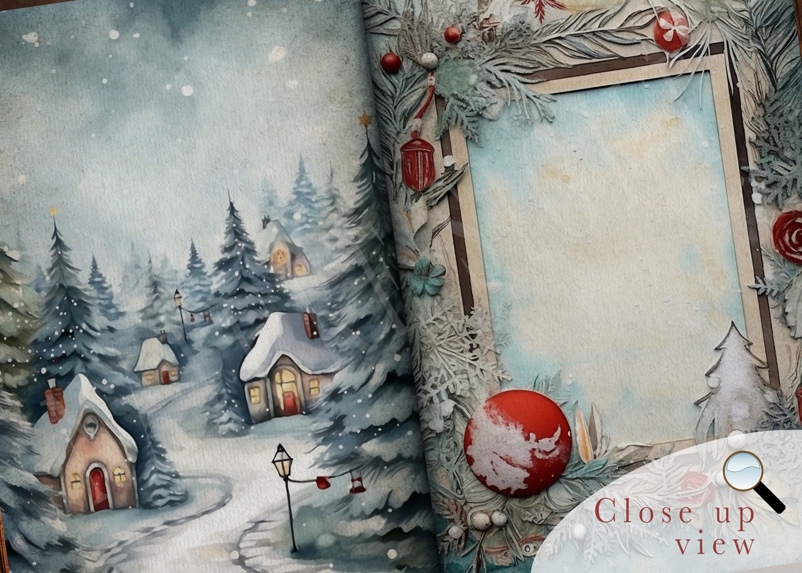 Christmas Scrapbook Papers – Festive Junk Journal and Holiday Ephemera ...