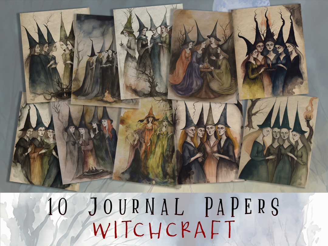Witchcraft Journal Papers | Vintage Witches Printable Book of Shadows ...