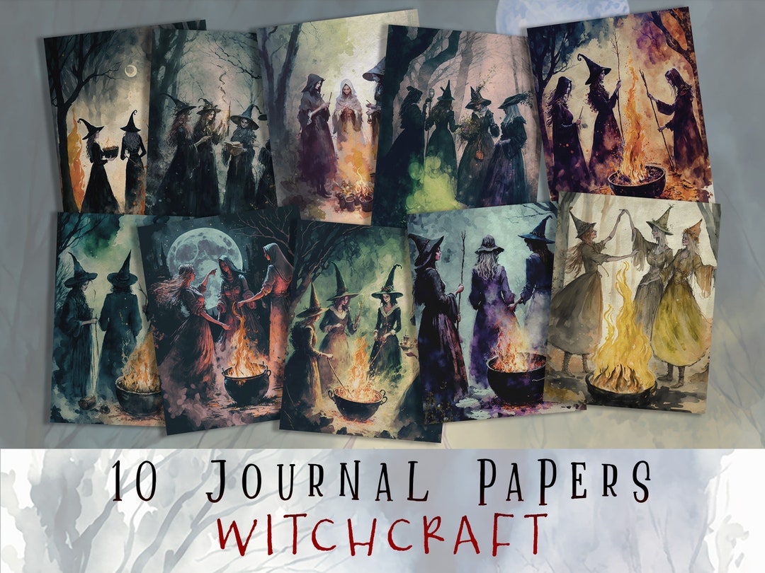 Witch Scrapbook Paper, Gothic Junk Journal, Bos Printable Pages ...