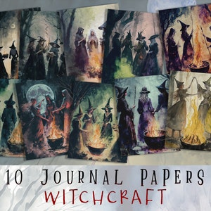 Witch Scrapbook Paper, Gothic Junk Journal, Bos Printable Pages ...