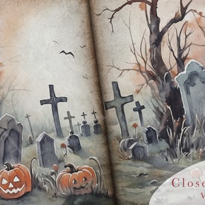 Halloween Journal Pages, Spooky Digital Scrapbooking, October Junk ...