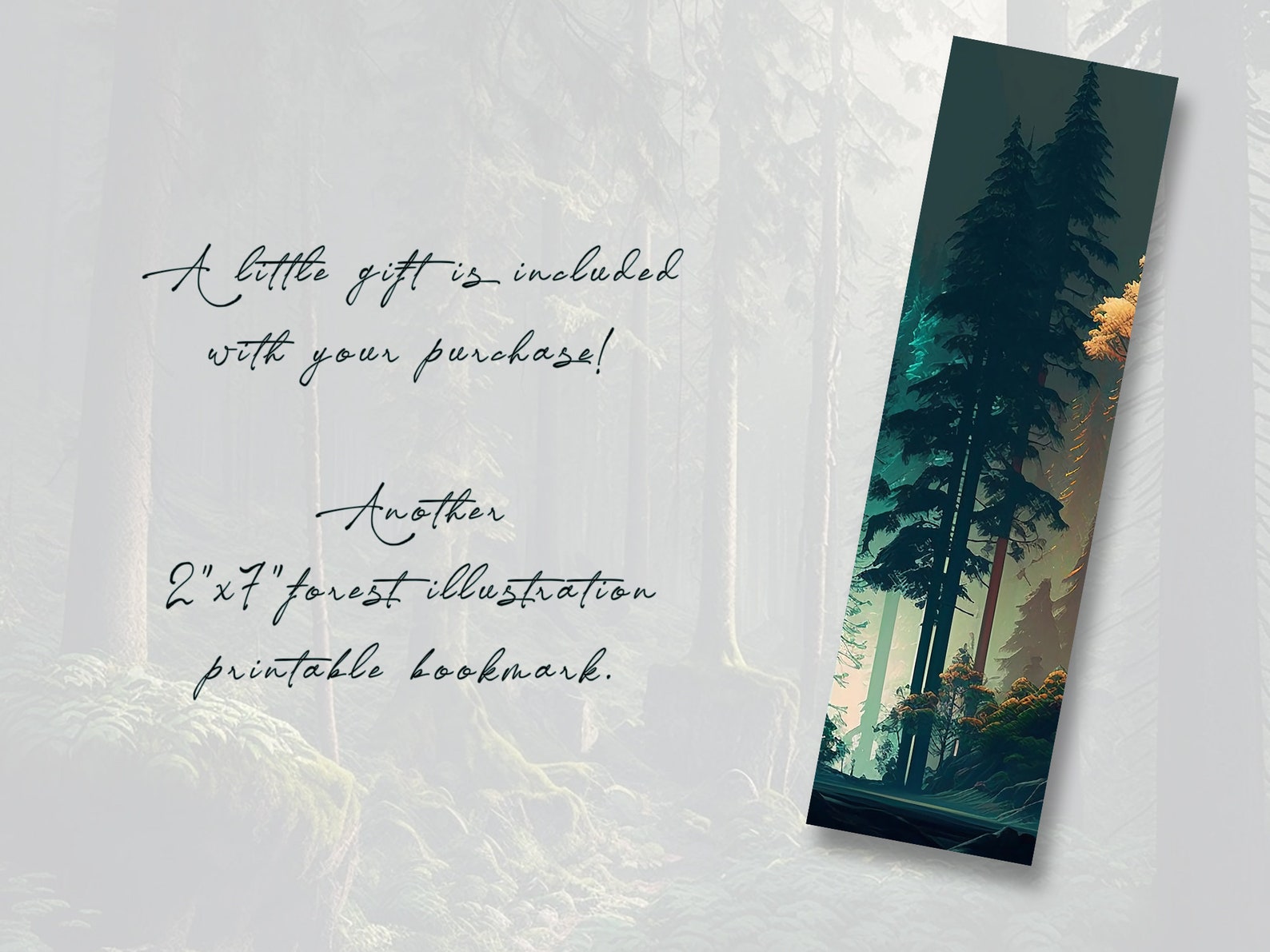 Forest Printable Bookmarks Enchanted Forest Ephemera Gothic - Etsy