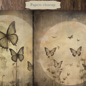 Mystical Butterflies Junk Journal, Moon Ephemera Pack, Butterflies ...
