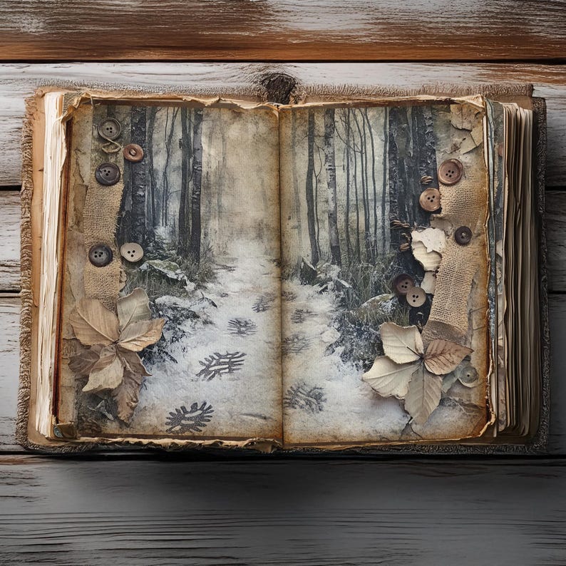 Cozy Winter Junk Journal Kit | Printable Ephemera (digital Download) - Etsy