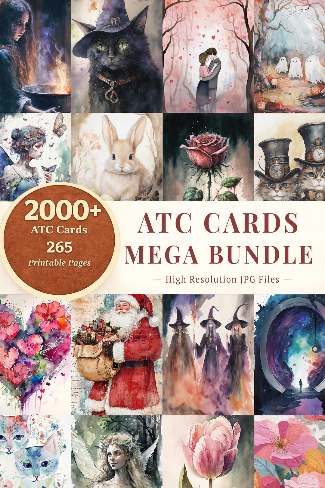 2000+ ATC Cards Mega Bundle, Artist Trading Cards Printable, Junk ...