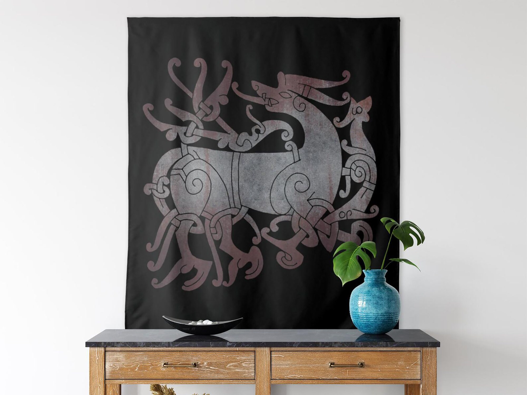 Viking Wall Art Vikings Decor Norse Decor Pagan Tapestry | Etsy