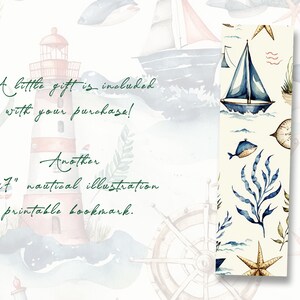 Vintage Nautical Bookmarks, Coastal Printable Bookmarks, Vintage Junk ...
