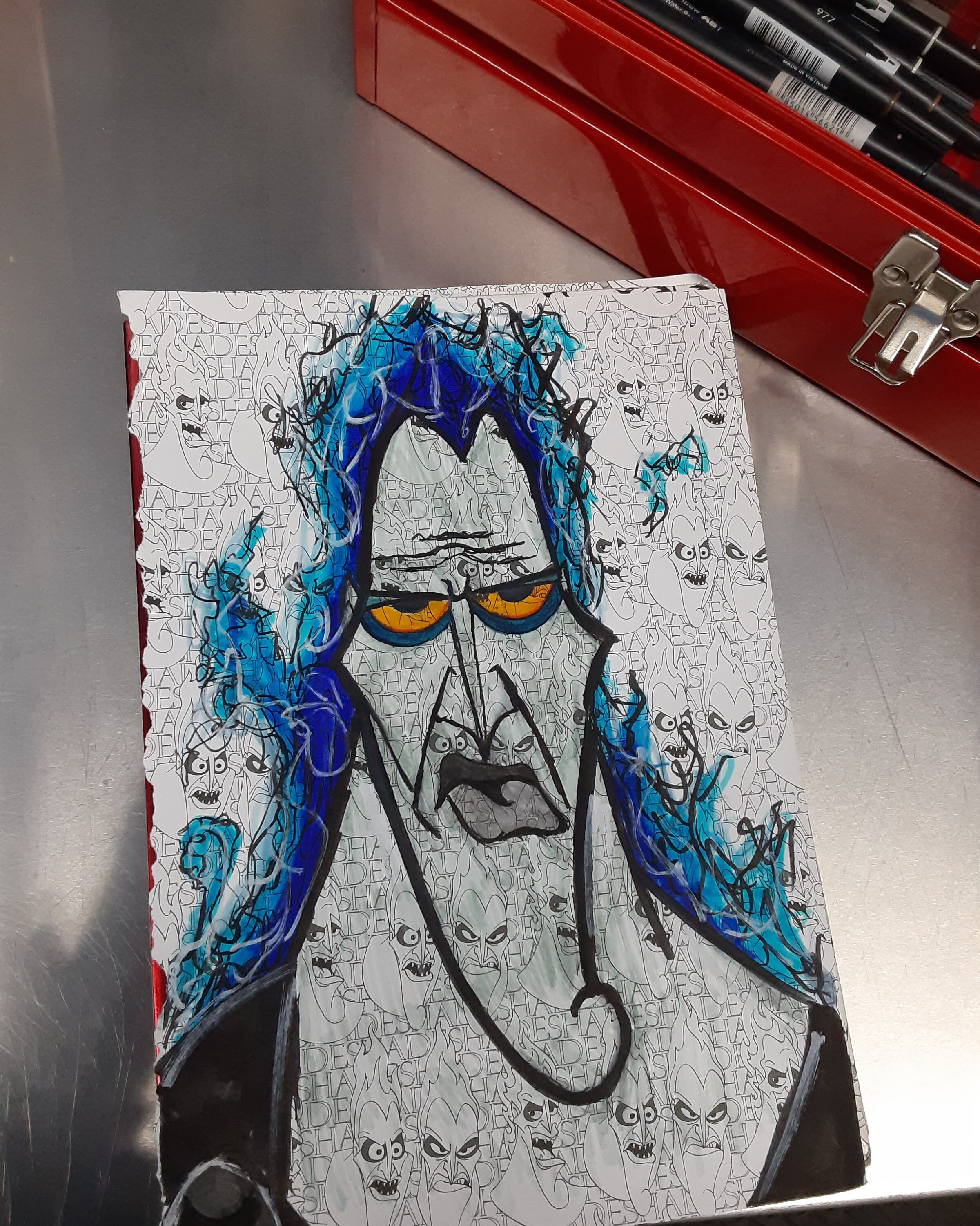 Drawing of Hades from the movie Hercules | Etsy