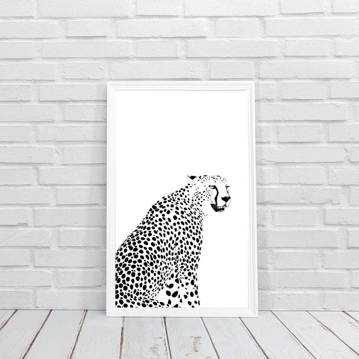 Cheetah Art Print Cat Art Print Printable Wall Art - Etsy
