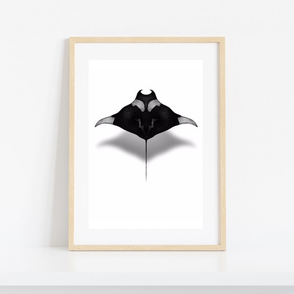 Manta Ray Print - Etsy