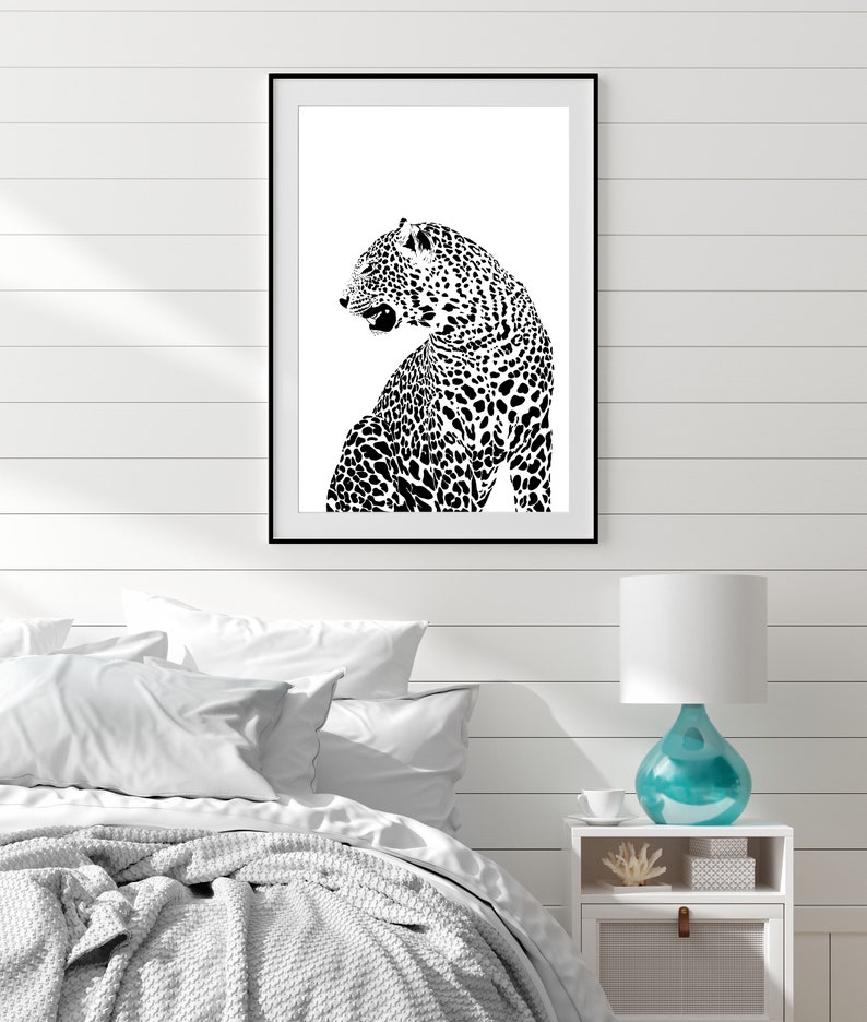 Leopard Art Print - Animal Decor - Printable Wall Art - Instant ...