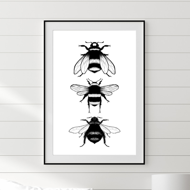 Bee Art Print Bee Decor Printable Wall Art Instant Download Bee Artwork ...