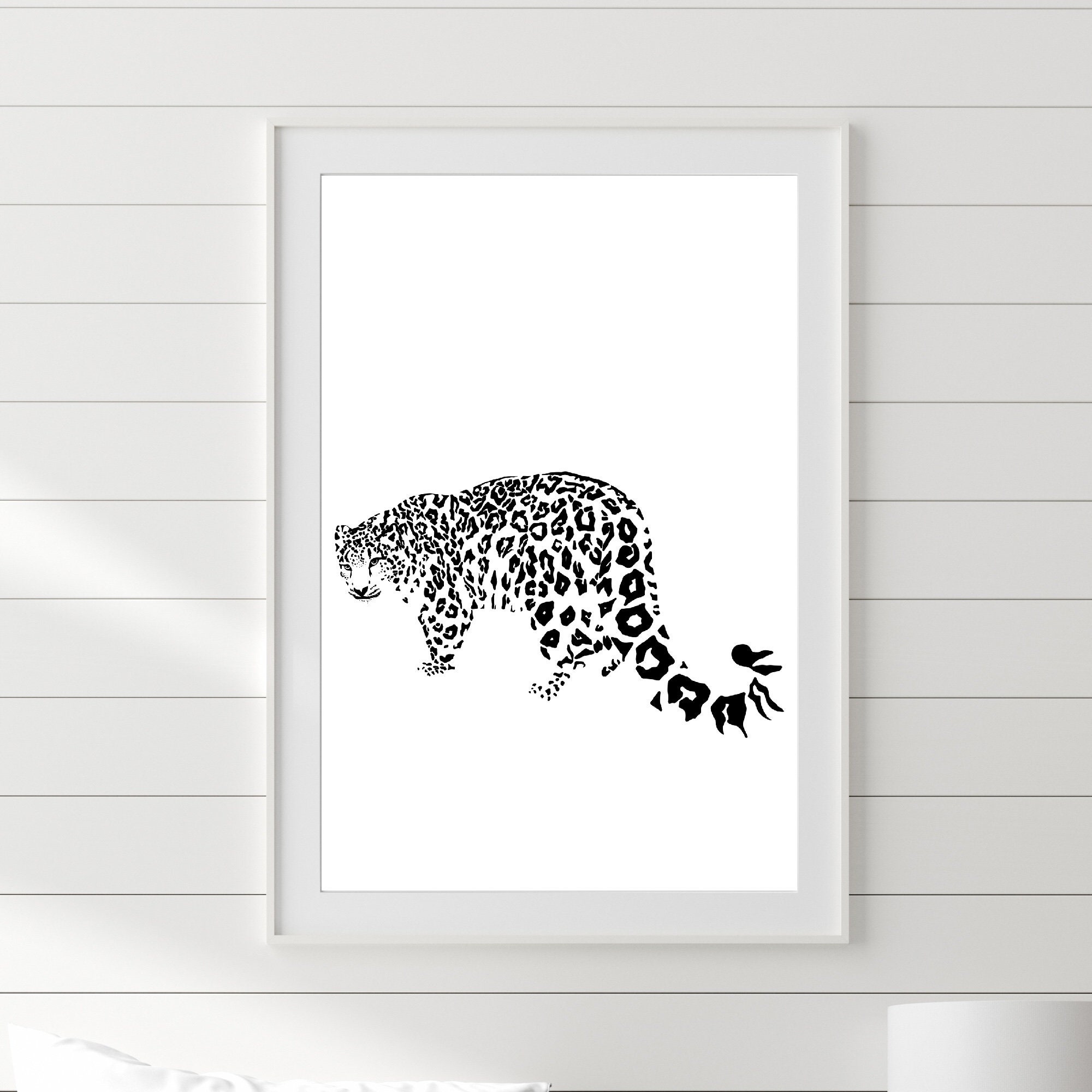 Snow Leopard Art Print - Cat Art Print - Printable Wall Art - Instant ...