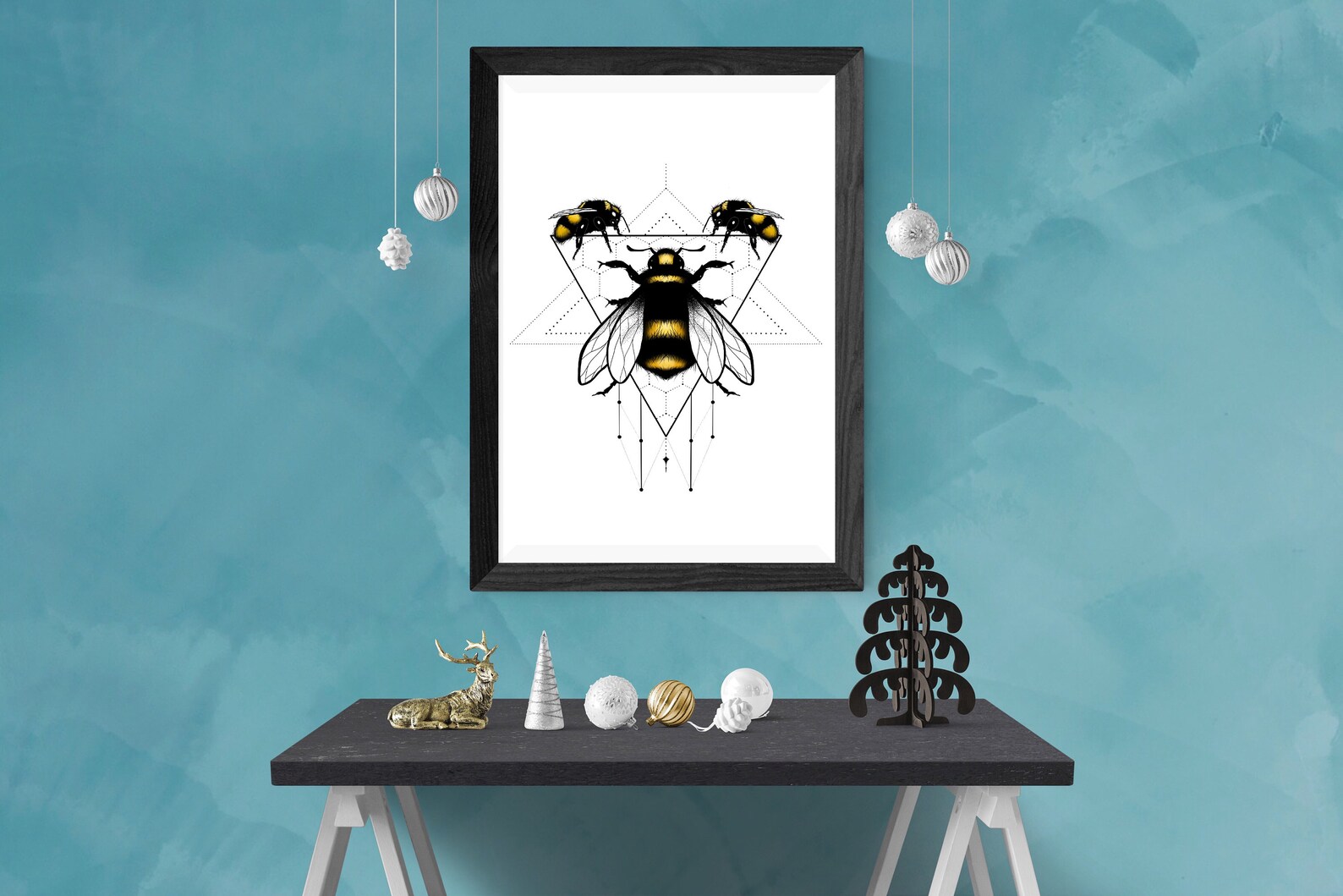 Bee Art Print Bee Decor Printable Wall Art Instant Download Bee Artwork ...