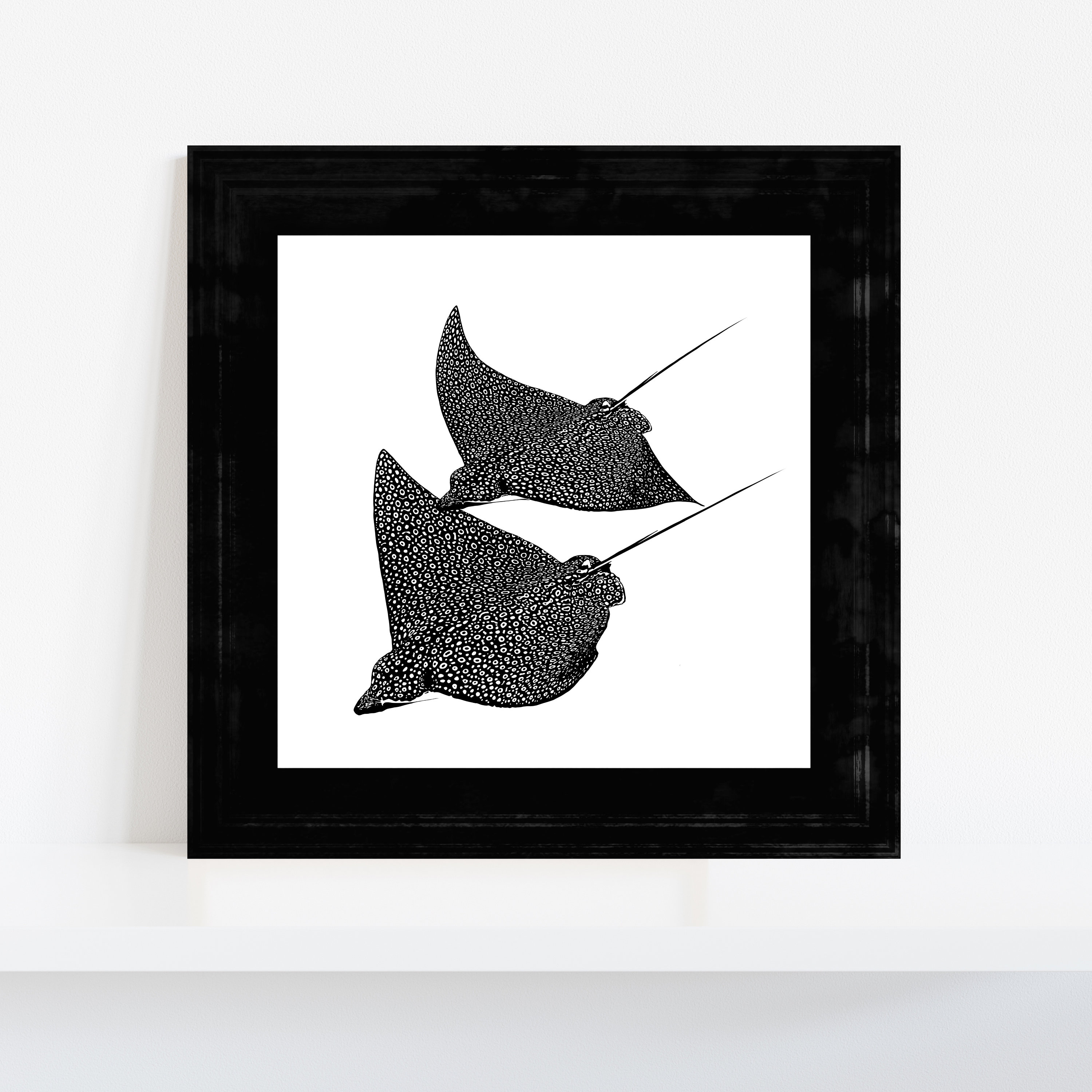 Sting Ray Art Print Ocean Decor Eagle Ray Printable Wall | Etsy