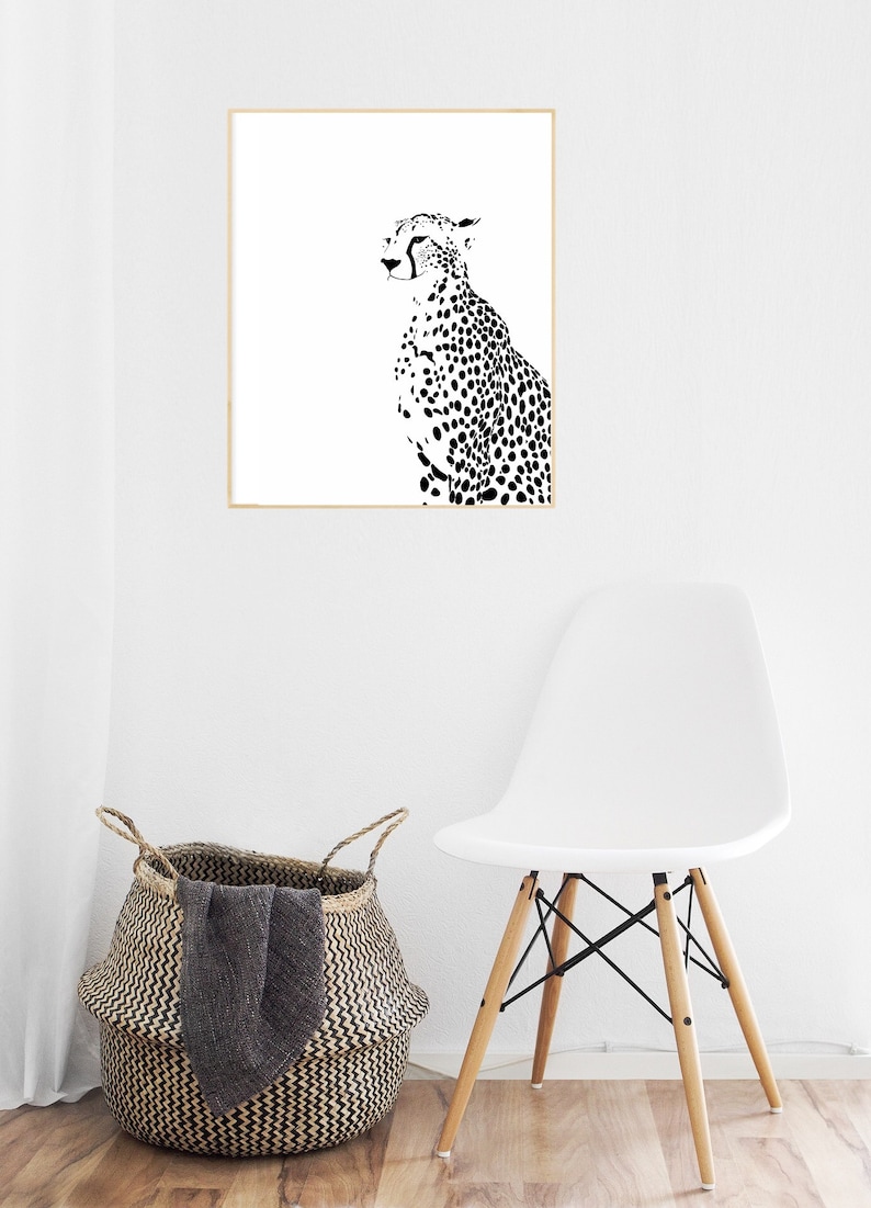 Cheetah Art Print Animal Decor Printable Wall Art - Etsy