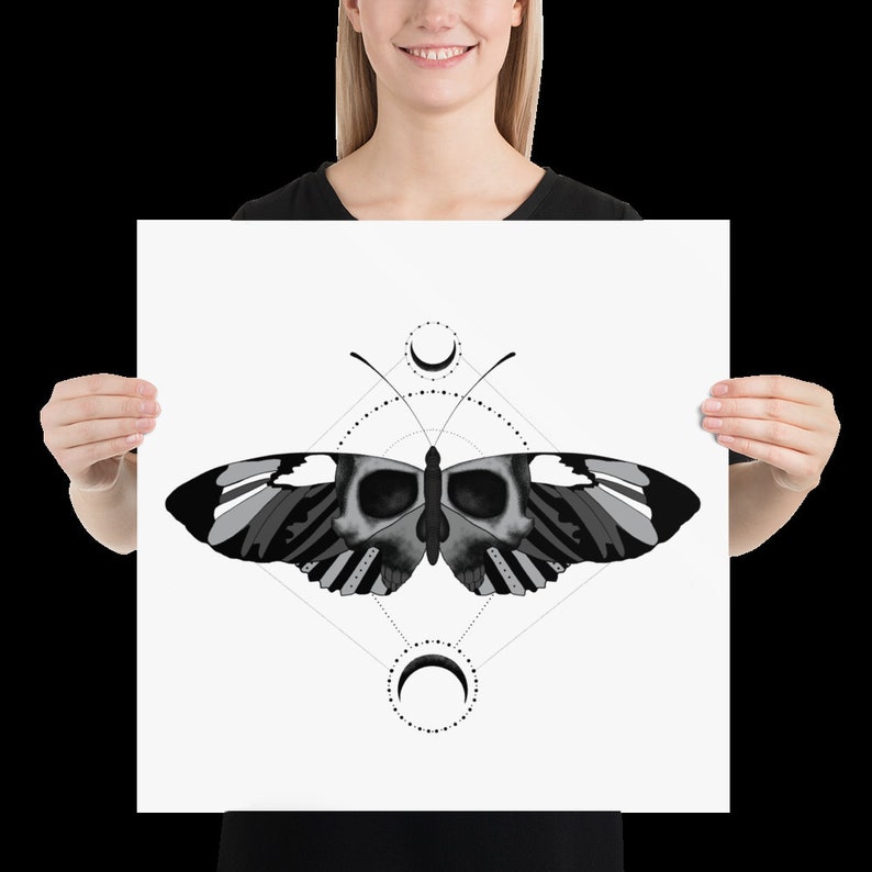 Death Moth Art Print Moth Decor Printable Wall Art - Etsy