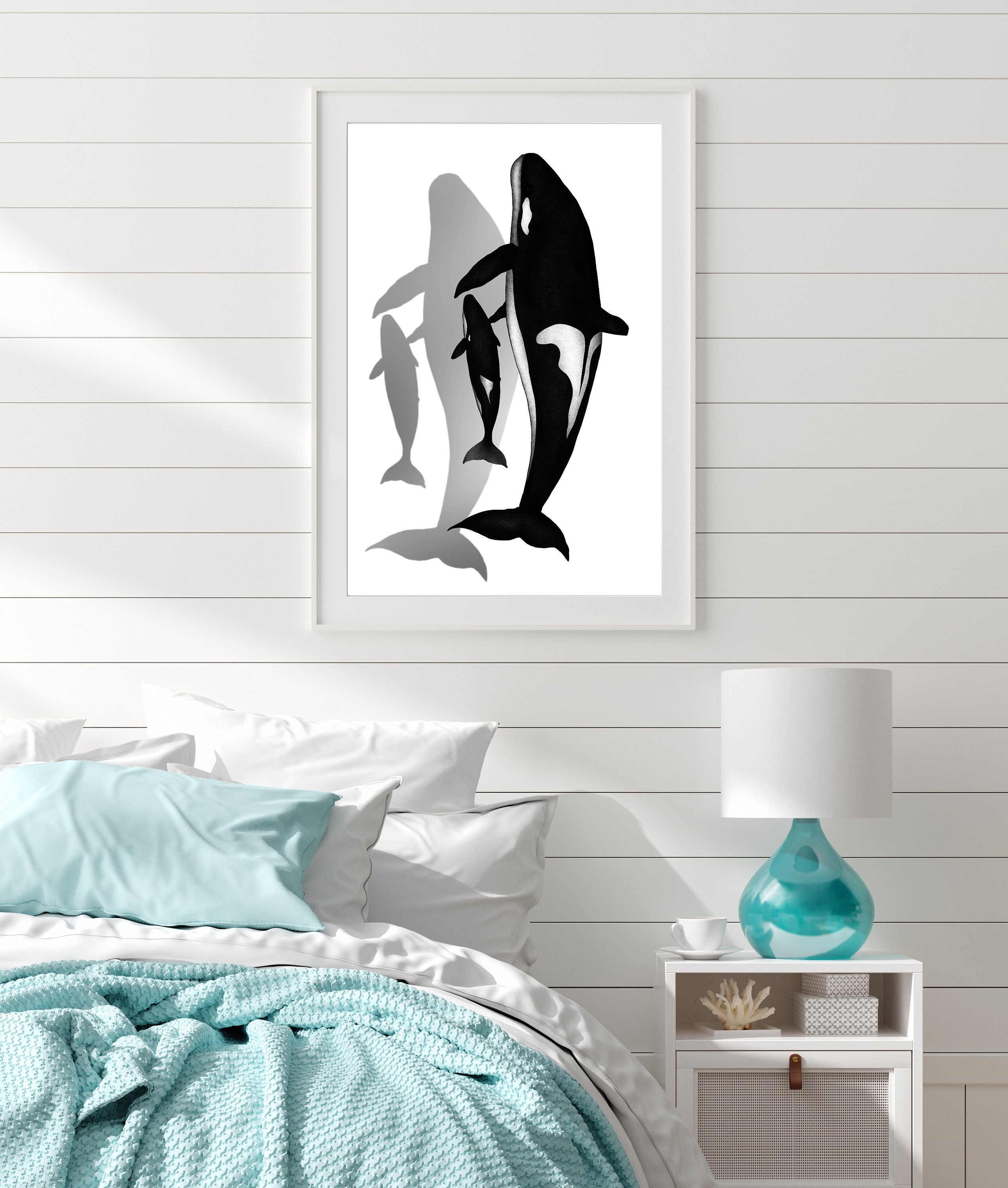 Orca Art Print Whale Wall Decor Orca Wall Art Killer - Etsy Australia