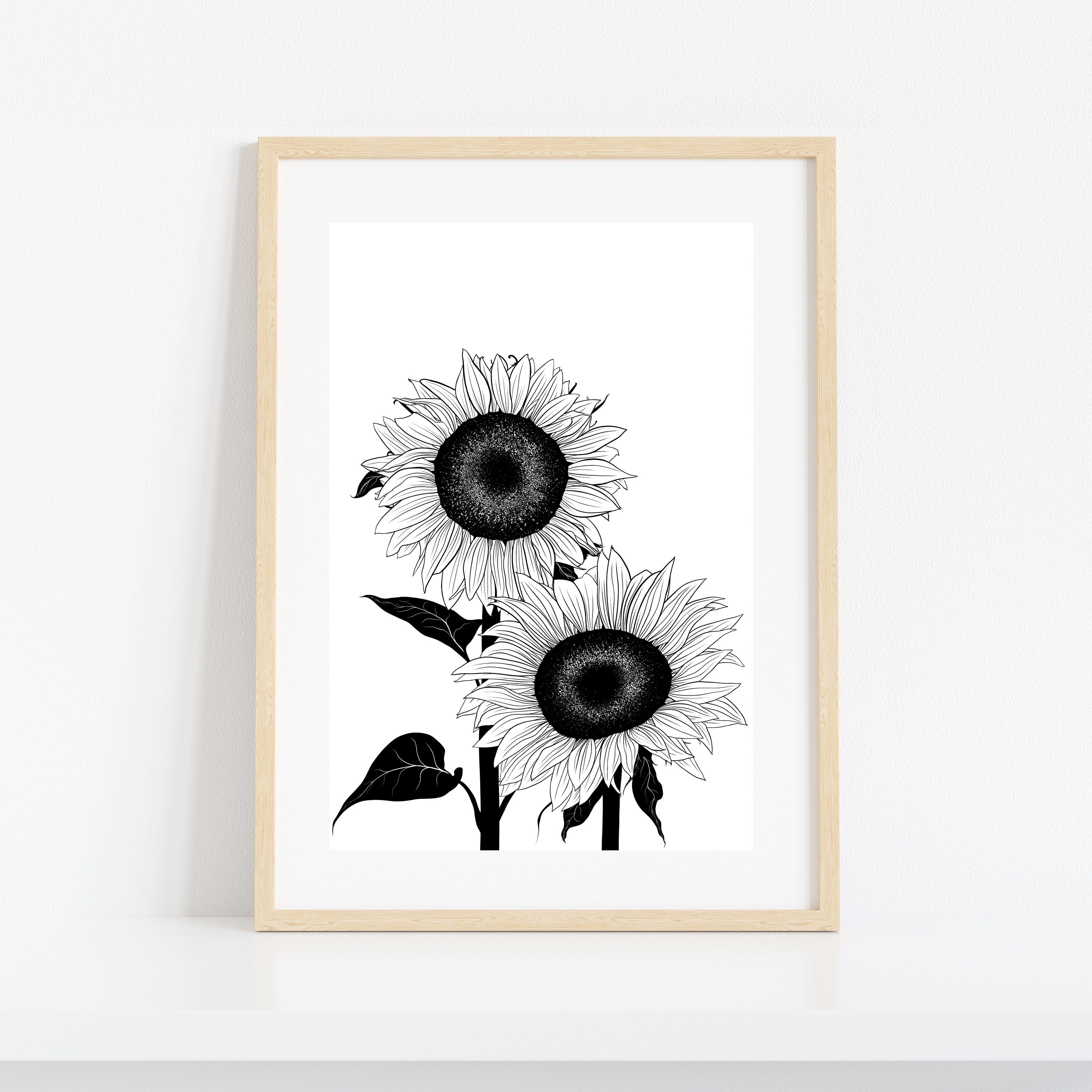 Sunflower Sunflower Art Print Printable Wall Art Instant Download ...