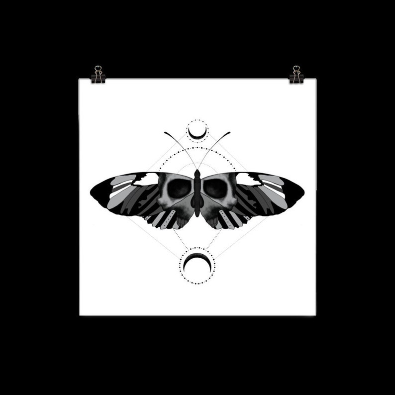 Death Moth Art Print Moth Decor Printable Wall Art - Etsy