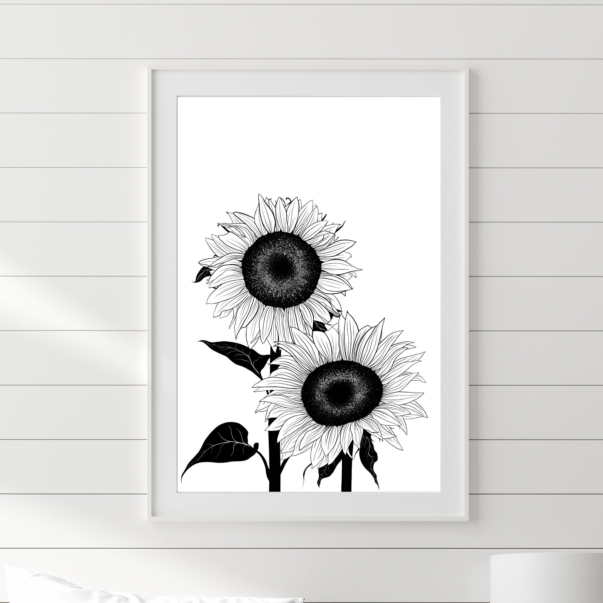 Sunflower Sunflower Art Print Printable Wall Art Instant Download ...