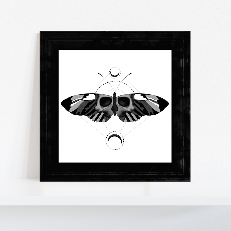 Death Moth Art Print Moth Decor Printable Wall Art - Etsy