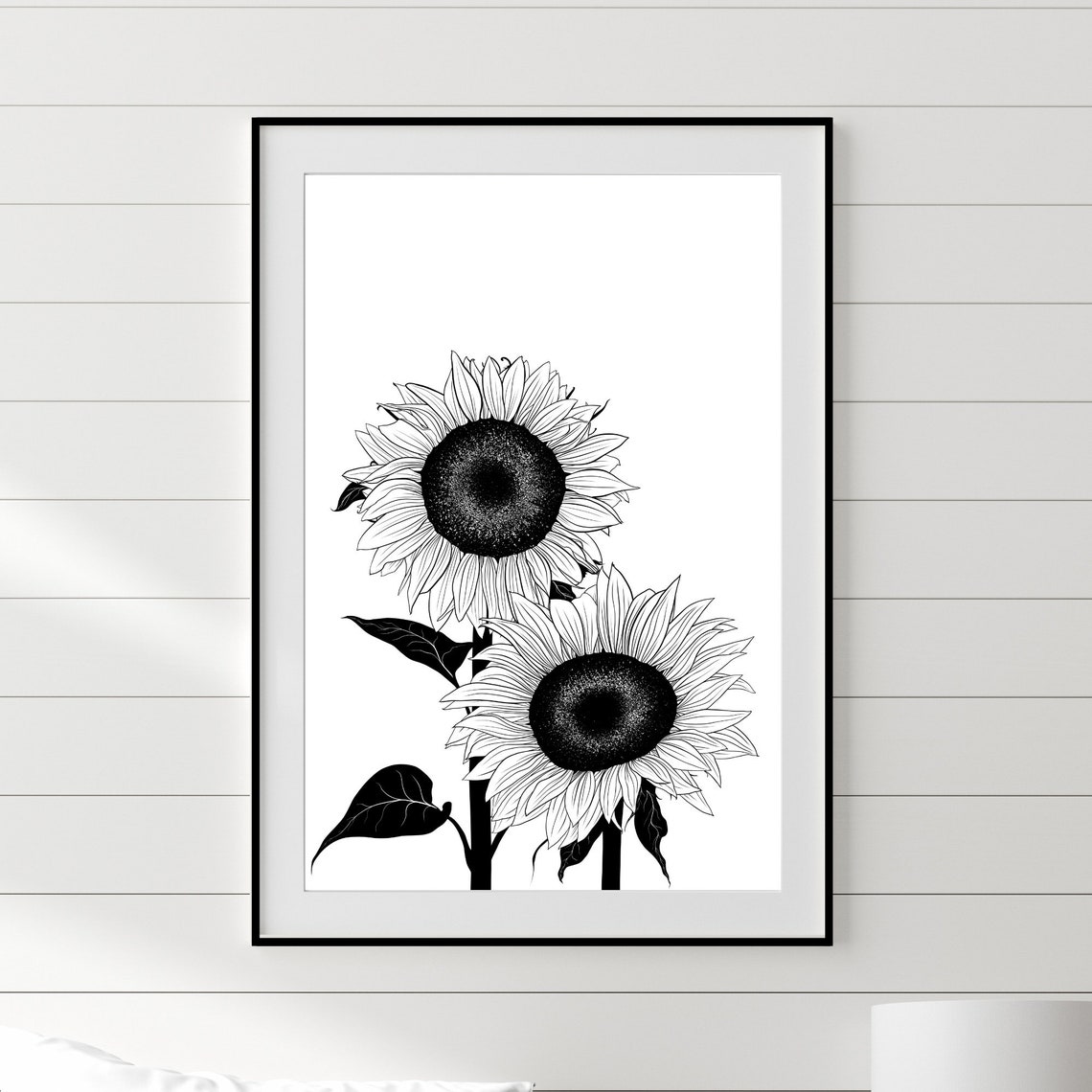 Sunflower Sunflower Art Print Printable Wall Art Instant - Etsy