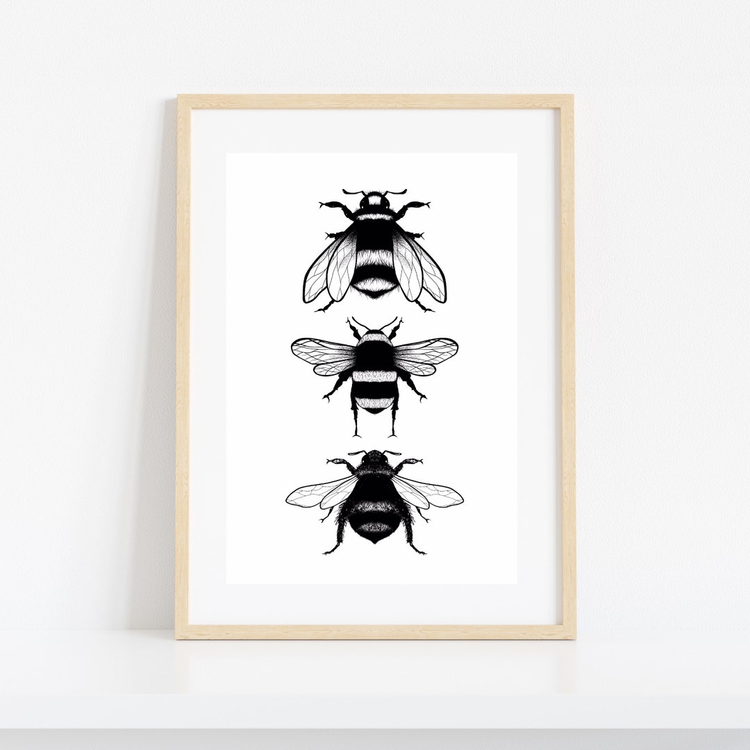 Bee Art Print - Bee Decor - Printable Wall Art - Instant Download - Bee ...