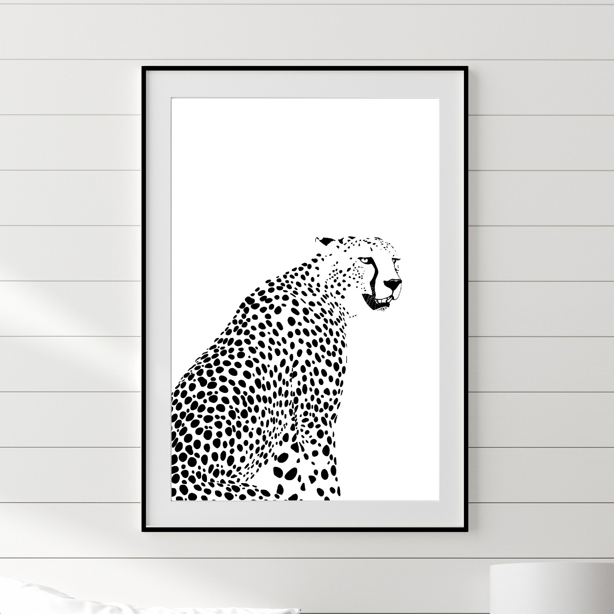 Cheetah Art Print - Cat Art Print - Printable Wall Art - Instant ...