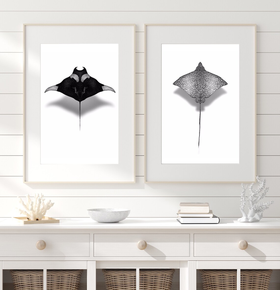Manta Ray Print Printable Wall Art Manta Ray Wall Art | Etsy