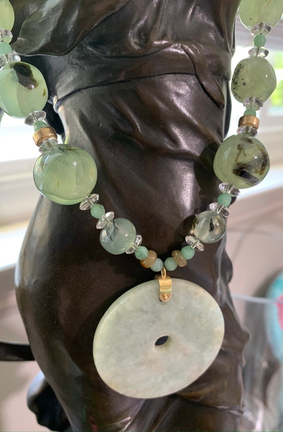 Unique RARE Vintage Estate JADE GOLD & Rare Rutilated… - Gem