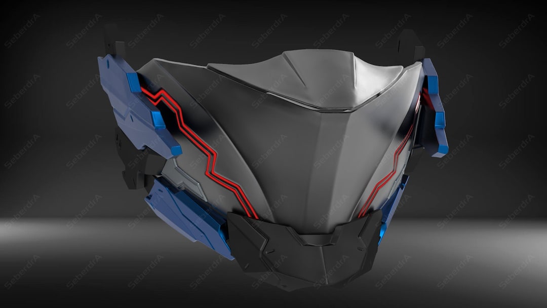 3D Model of Cyborg Mask V4 - Etsy