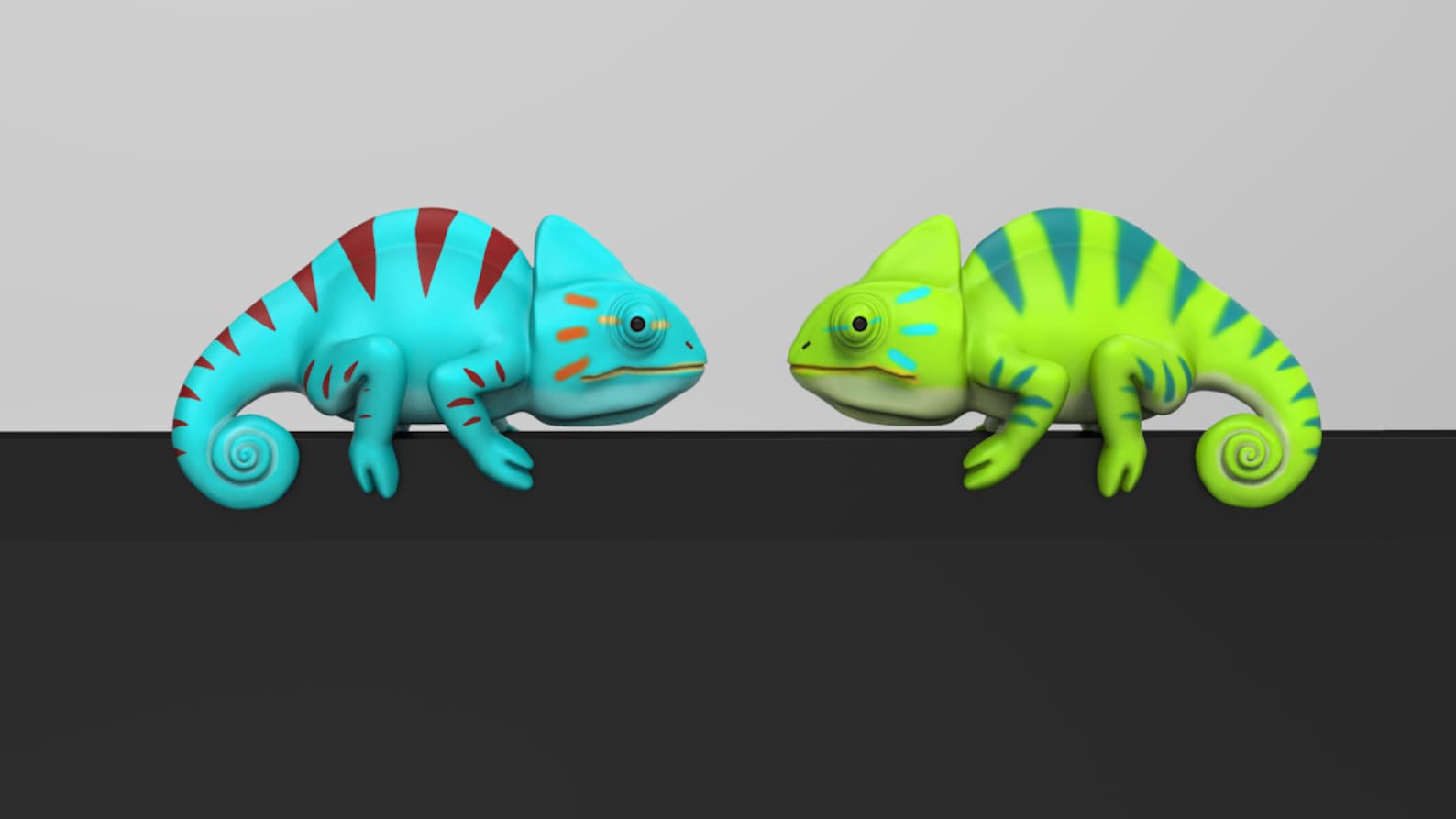 3D Model of Chameleon for 3DPrint | Etsy