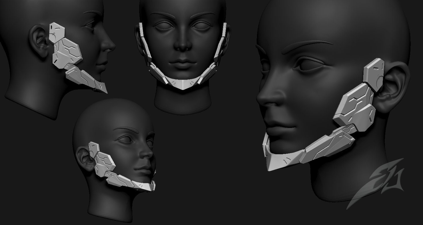 3D Model of Cyborg Jaws for 3dprint - Etsy