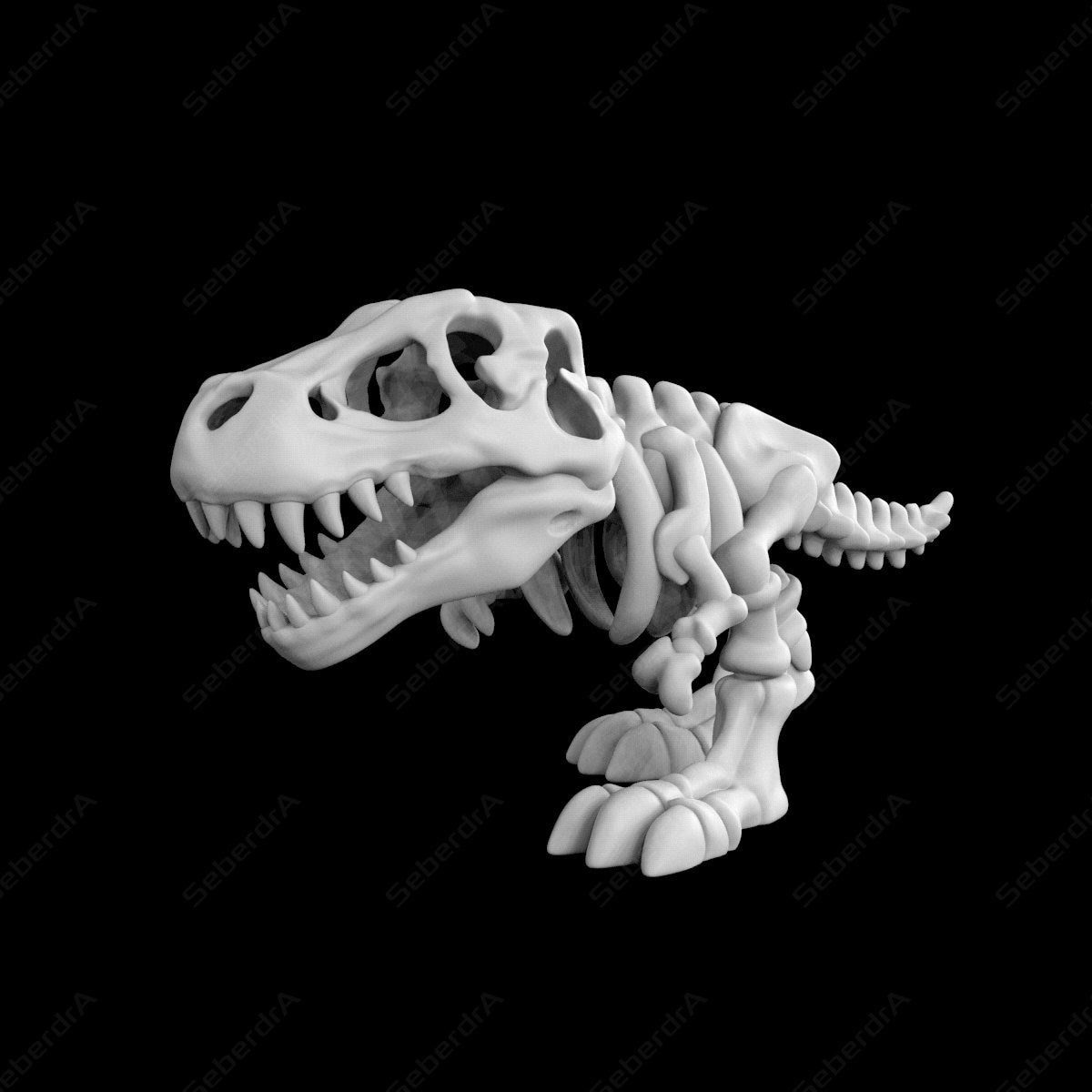 3D Model of T-REX Skeleton STL for 3D Print - Etsy