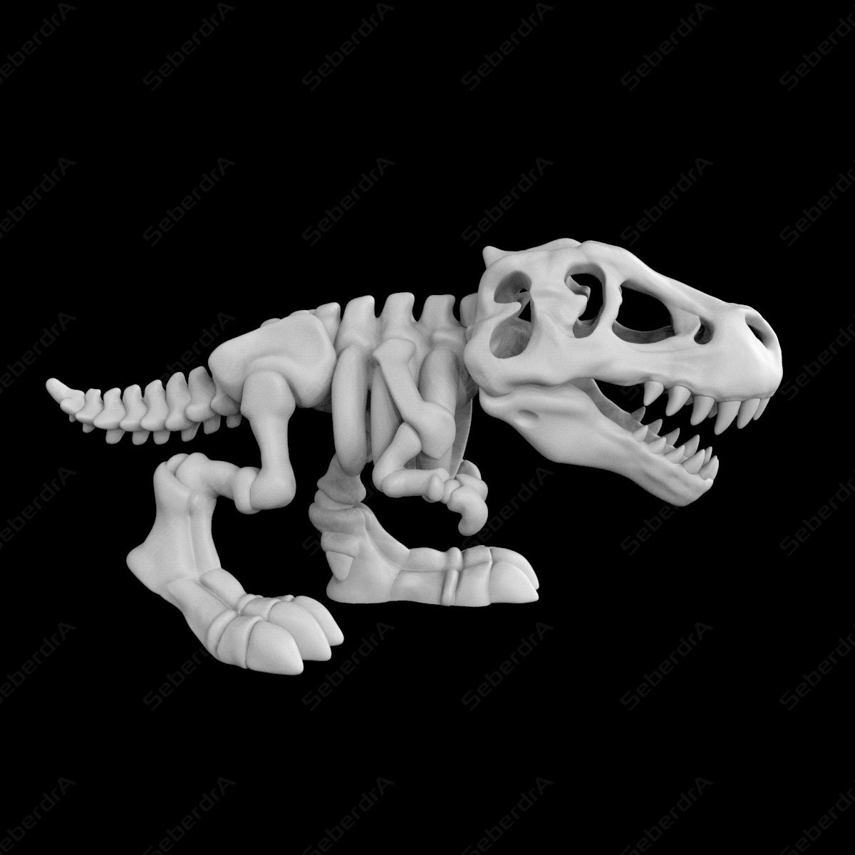3D Model of T-REX Skeleton STL for 3D Print - Etsy