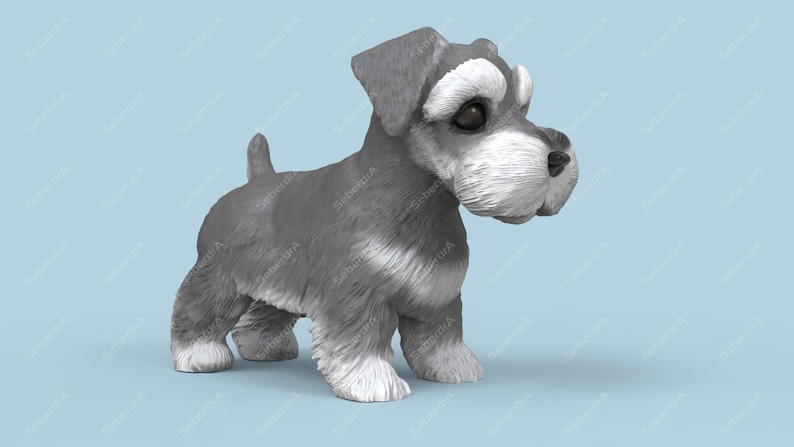 Schnauzer Puppy 3D Model STL for 3D Printing - Etsy