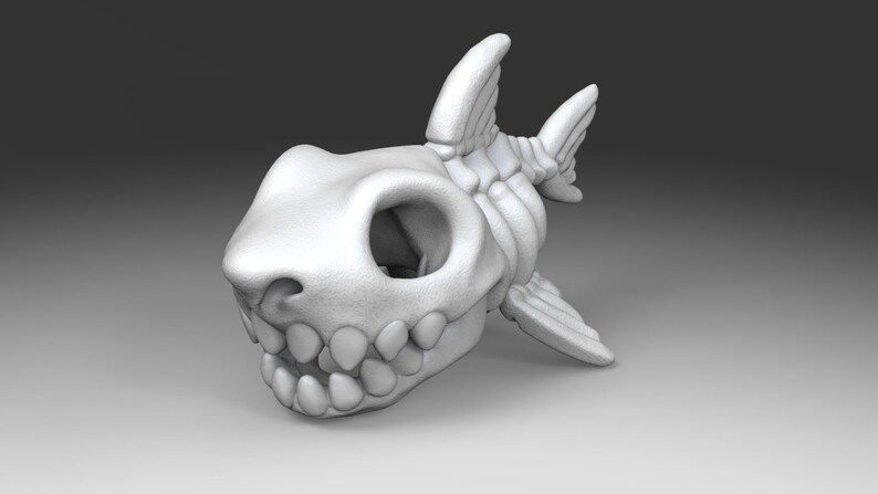Cute Shark Skeleton 3D Model, STL File (for 3D Print) - Etsy