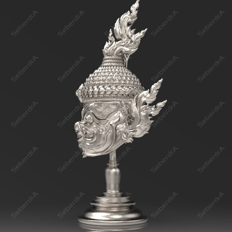 3D Model of Asura (yak) Thai Traditional Art STL for 3dprint - Etsy