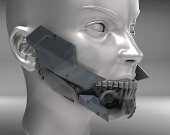 3D Model of Cyborg Mask V3 for 3dprint - Etsy