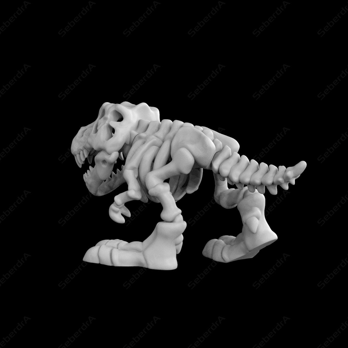 3D Model of T-REX Skeleton STL for 3D Print - Etsy