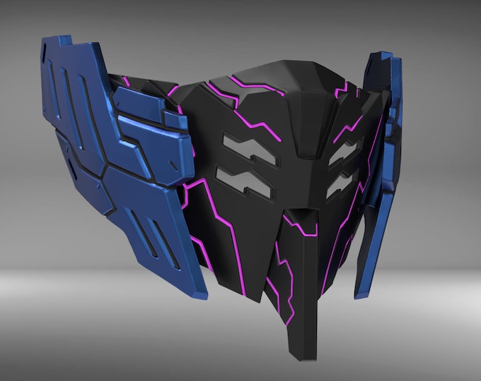 3D Model of Cyborg Mask V3 for 3dprint - Etsy