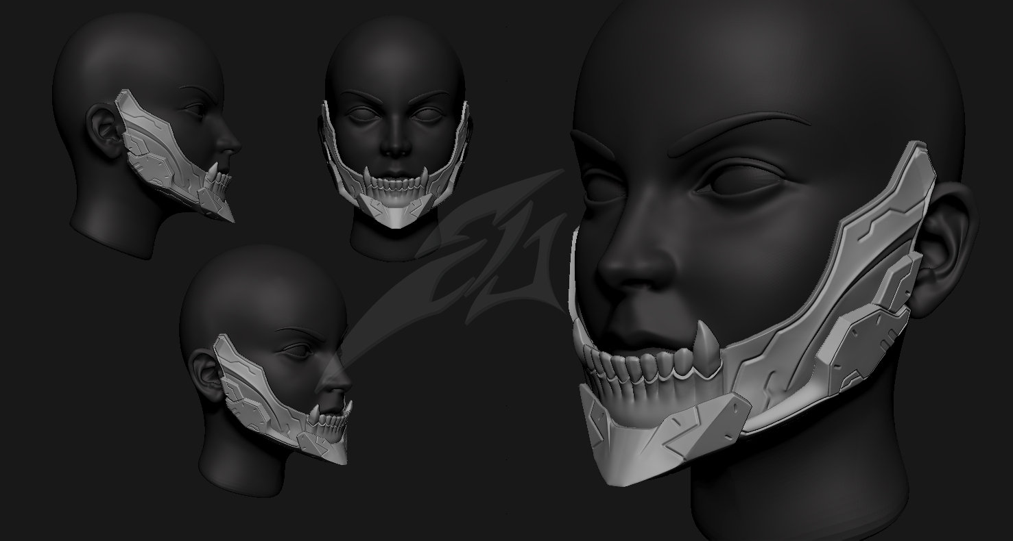 3D Model of Cyborg Jaws V3 - Etsy